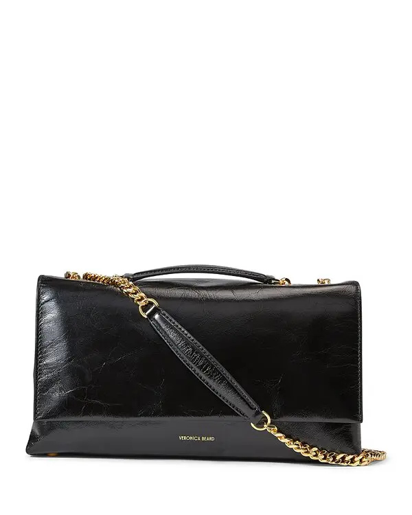 Veronica Beard Small Crinkle Leather Wedge Bag