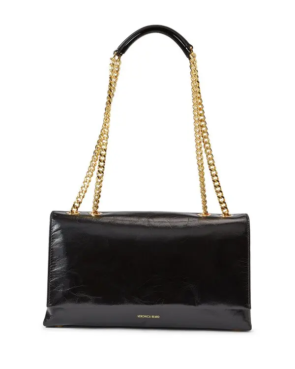 Veronica Beard Small Crinkle Leather Wedge Bag