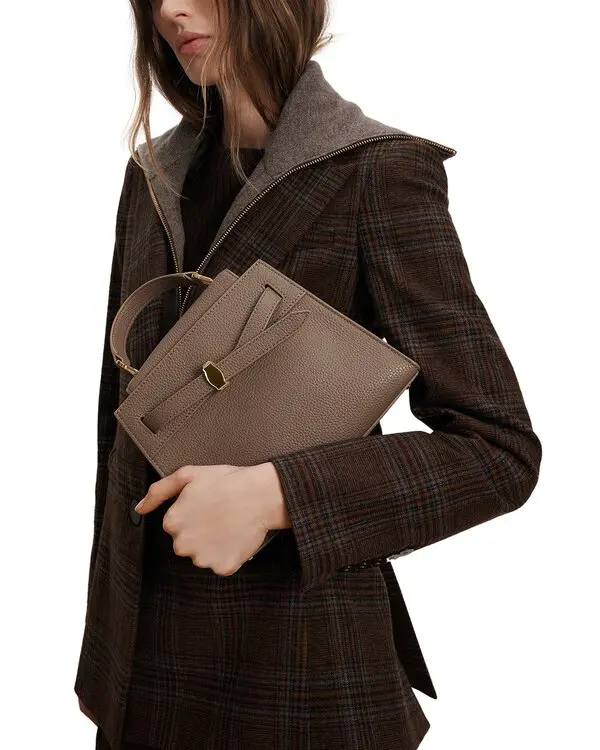 Veronica Beard Dash Small Leather Crossbody Bag