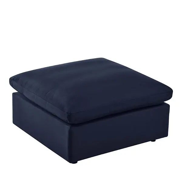 MODWAY Commix Overstuffed Outdoor Patio Ottoman - Navy