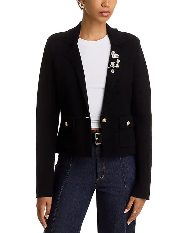 Cinq À Sept Laynee Cropped Knit Blazer