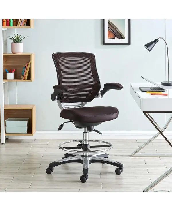 MODWAY Edge Drafting Chair - Brown