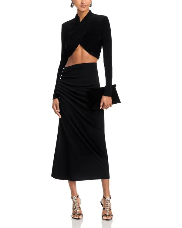 Rabanne Gathered Long Skirt