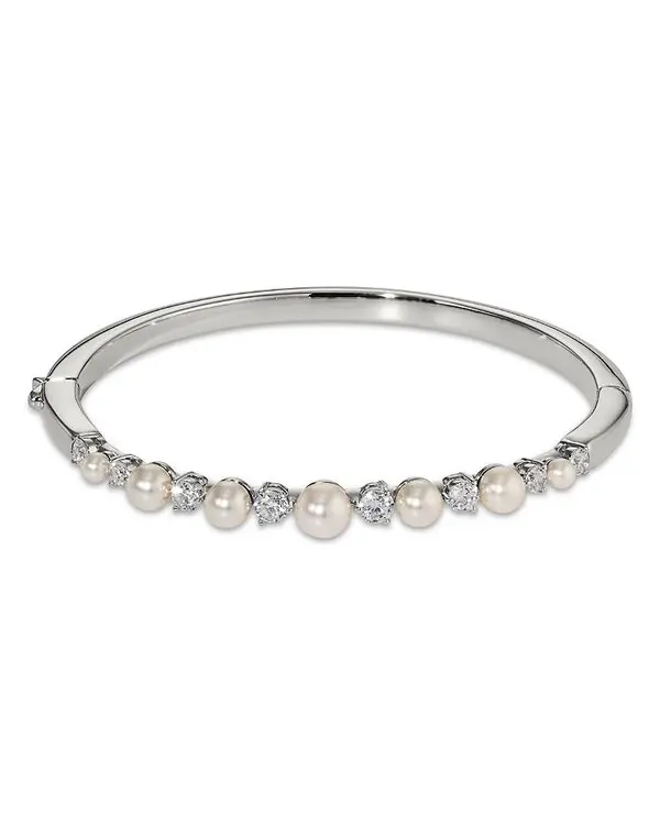 Nadri Venus Hinge Bracelet - Silver