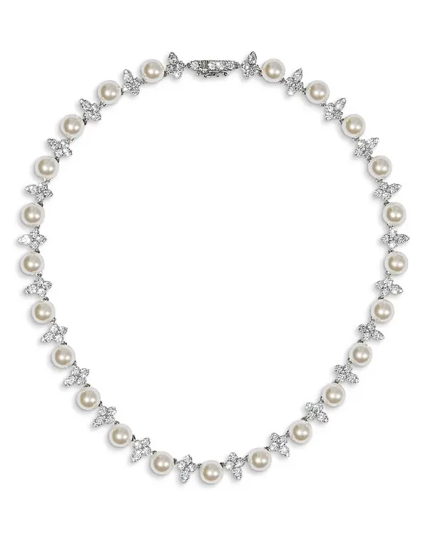Nadri Venus Cluster Collar - Silver