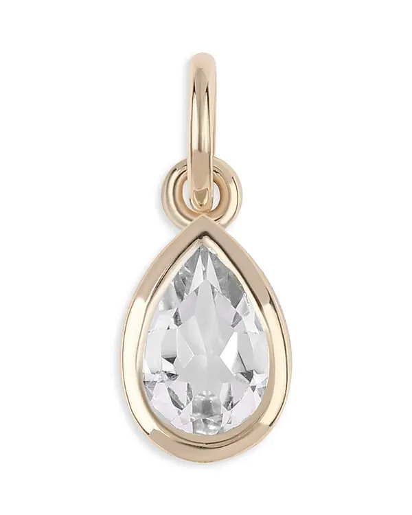 MOON & MEADOW 14k Yellow White Topaz Pendant Necklace - Gold
