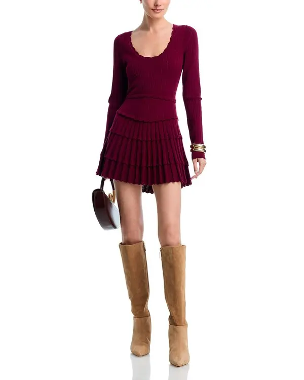 LoveShackFancy Pointelle Knit Mini Dress