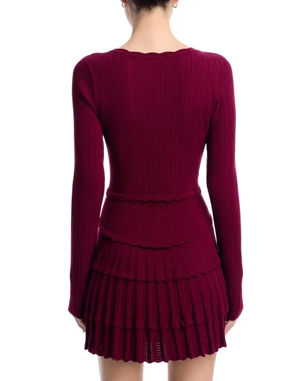 LoveShackFancy Pointelle Knit Mini Dress
