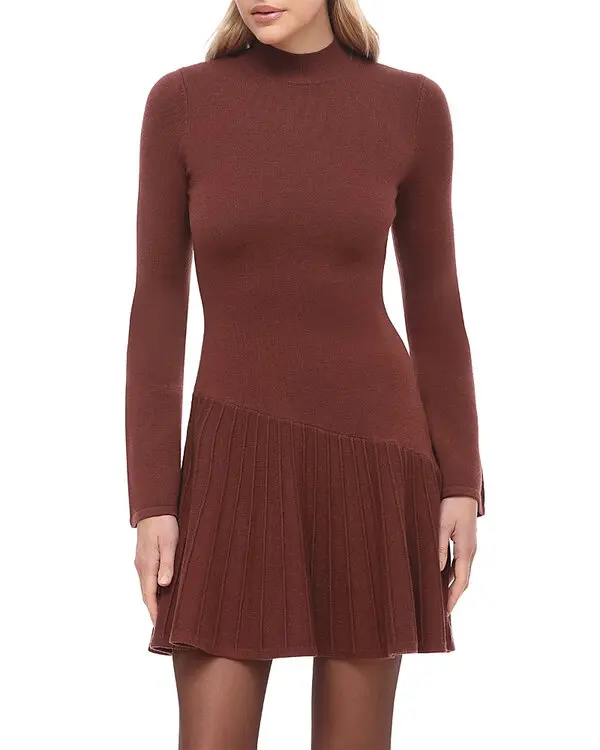 Bagatelle Mock Neck Knit Mini Sweater Dress