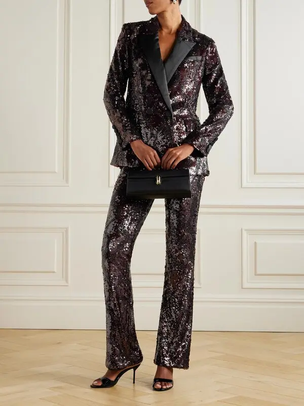 Veronica Beard Sevyn Sequined Satin Jacket