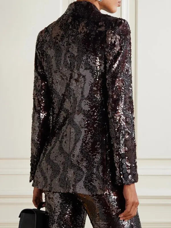 Veronica Beard Sevyn Sequined Satin Jacket