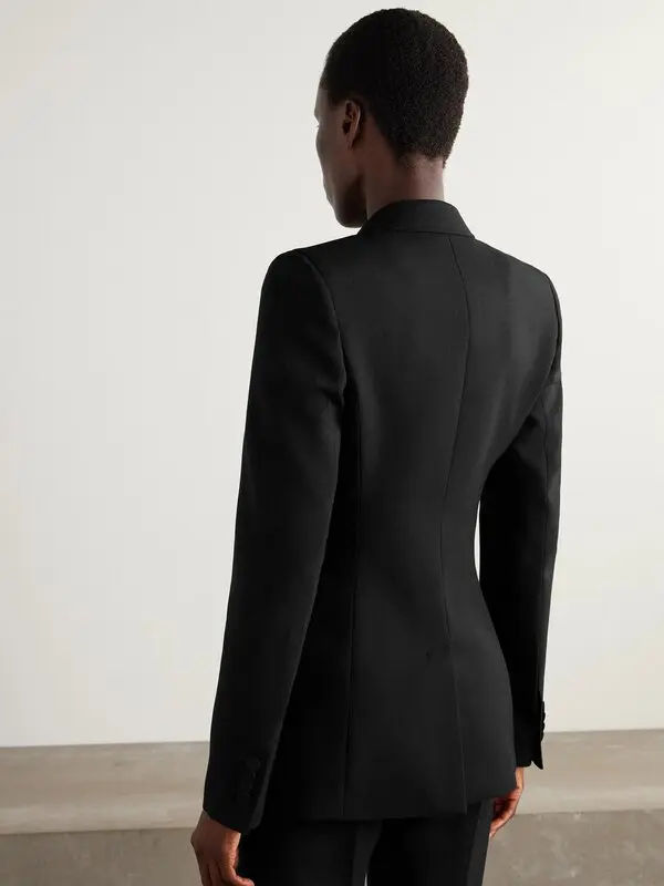 Gabriela Hearst Stephanie Double-breasted Wool Blazer - Black