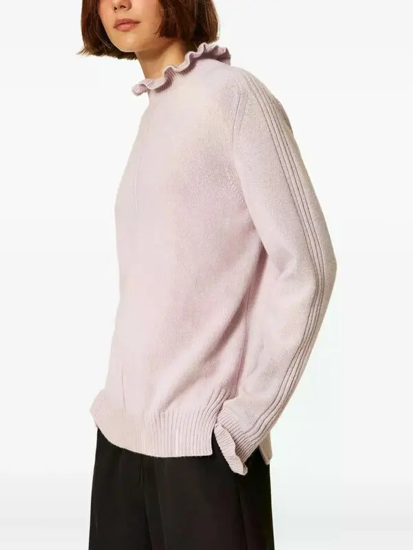 TWINSET Ruffled High-neck Sweater