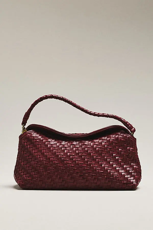 BEMBIEN Mi Cheri Woven Leather Shoulder Bag - Wine