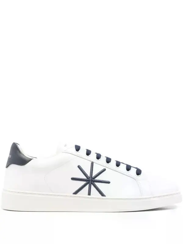 MANUEL RITZ Star-appliqué Leather Sneakers - White