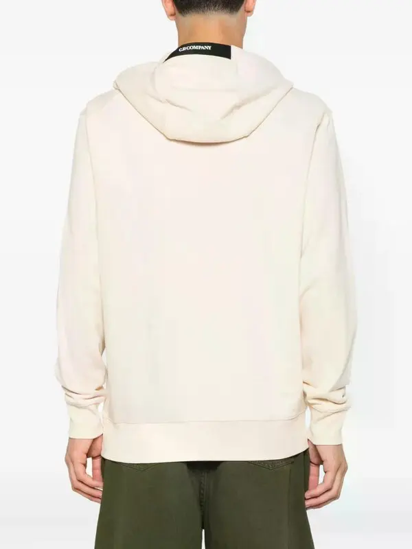 C.P. COMPANY Logo-print Hoodie - Neutrals