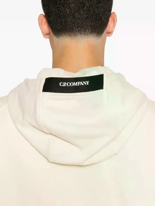 C.P. COMPANY Logo-print Hoodie - Neutrals