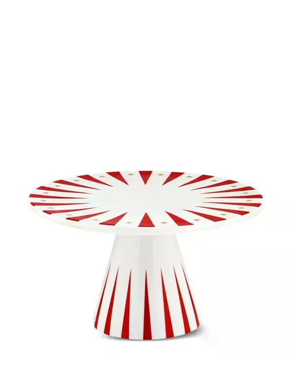 ALESSI Star-striped Cake Stand - Red