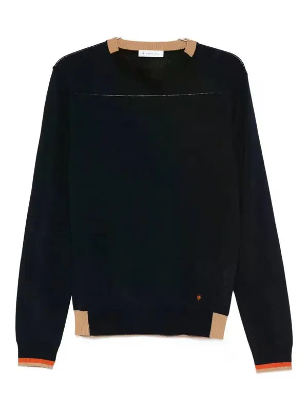 MANUEL RITZ Contrast-trim Wool-blend Sweater