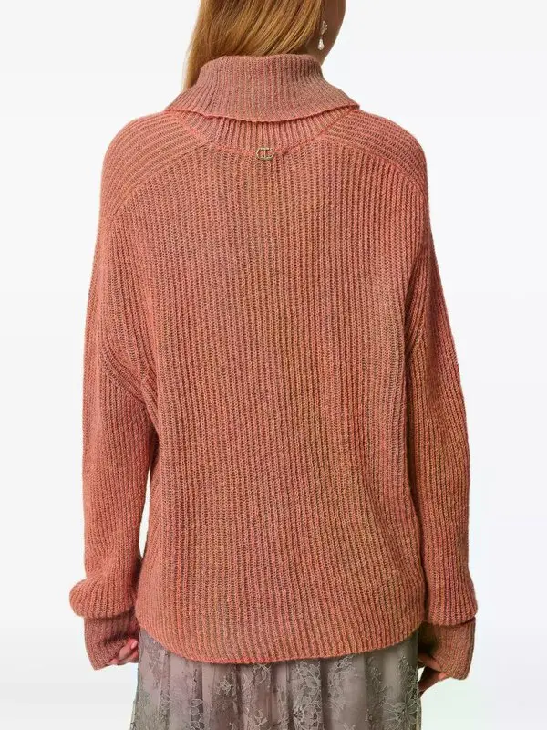 TWINSET Ribbed Turtleneck Jumper