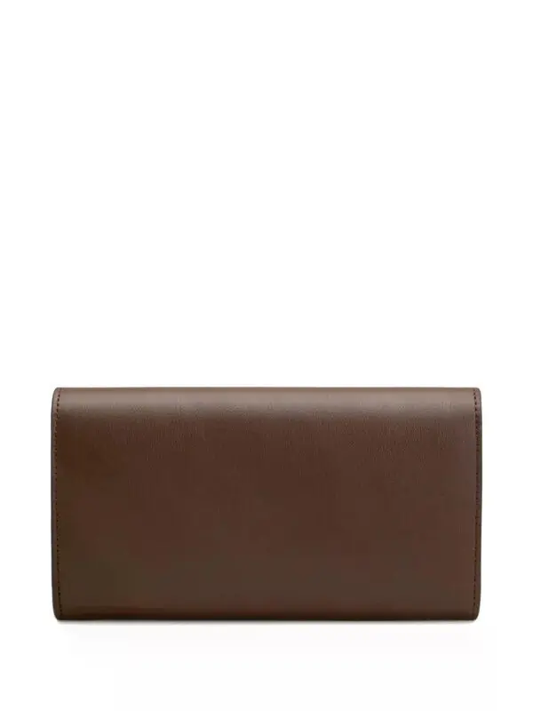 AMI Paris Carrousel Continental Leather Wallet - Brown