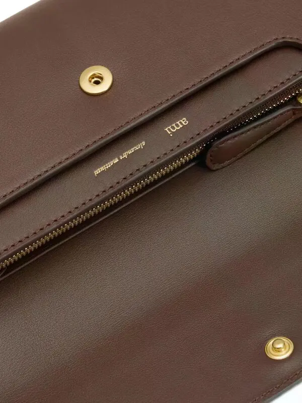 AMI Paris Carrousel Continental Leather Wallet - Brown