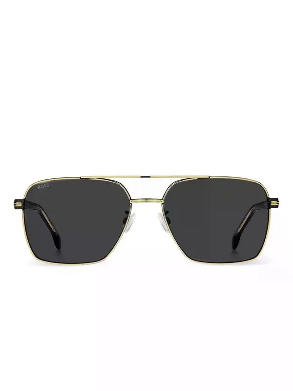 BOSS Square Sunglasses - Gold