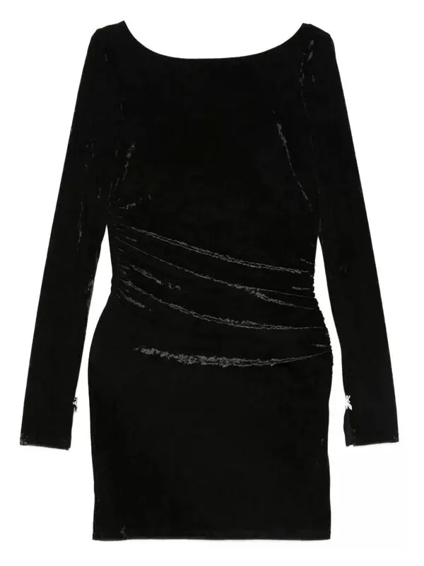 Patrizia Pepe Ruched Mini Dress - Black