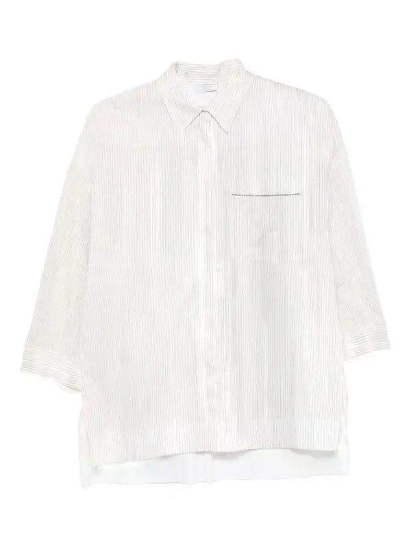 Peserico Pinstripe Pocket Shirt