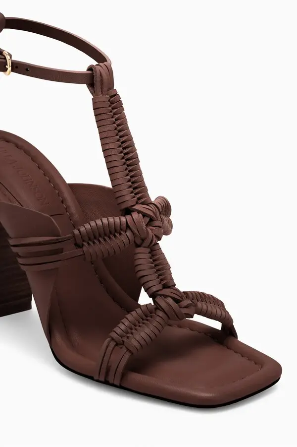 Ulla Johnson Aiko Macrame High Heel - Chestnut