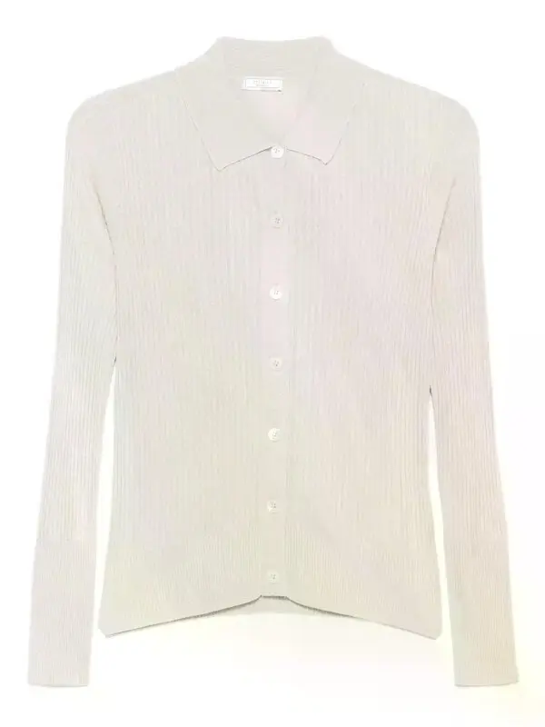 Peserico Ribbed Buttoned Top - Neutrals