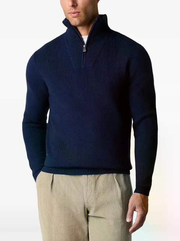 Brooks Brothers Half-zip Merino Wool Sweater