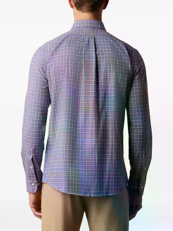 Brooks Brothers Checked Spread-collar Cotton Shirt