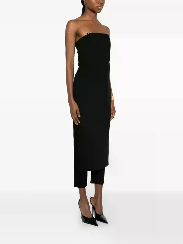 Pinko Strapless Jumpsuit With Split Hem