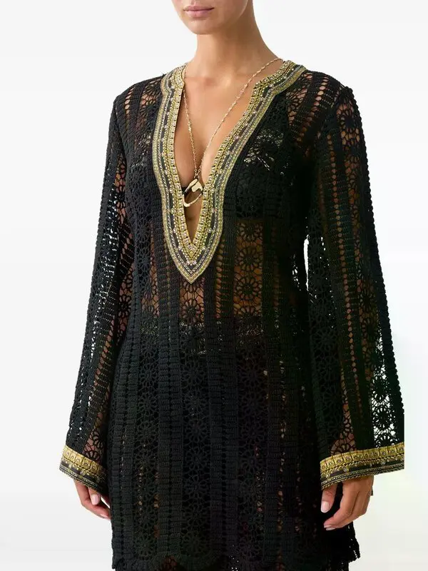 Camilla Lace Deep V-neck Tunic
