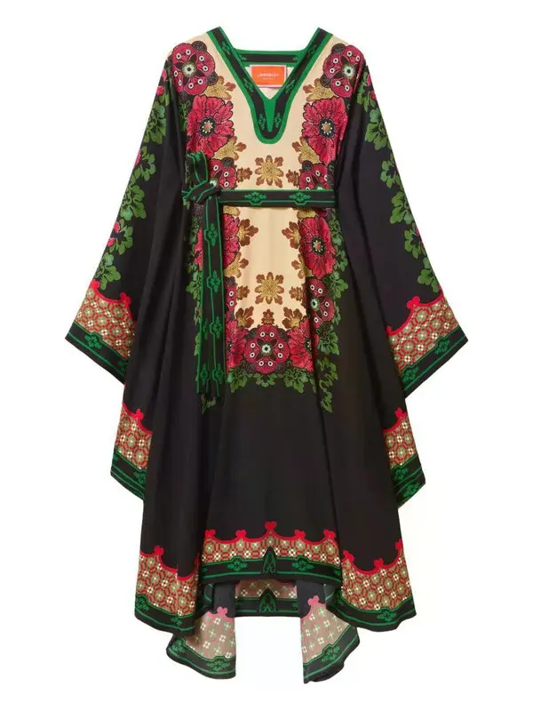 La DoubleJ Floral-print Asymmetric Day Dress