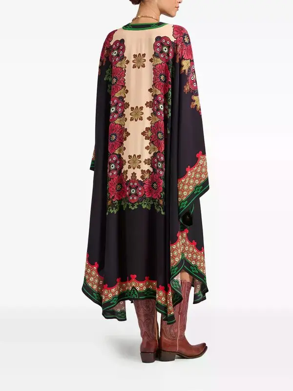 La DoubleJ Floral-print Asymmetric Day Dress