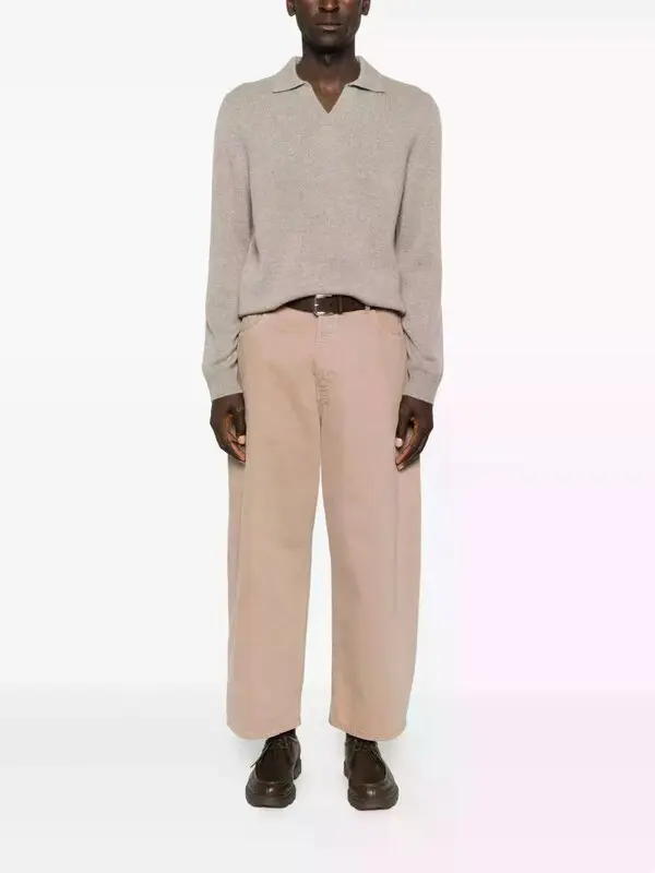 Soft Goat Polo-collar Sweater