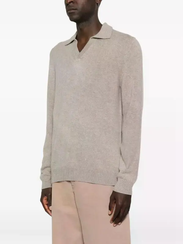 Soft Goat Polo-collar Sweater