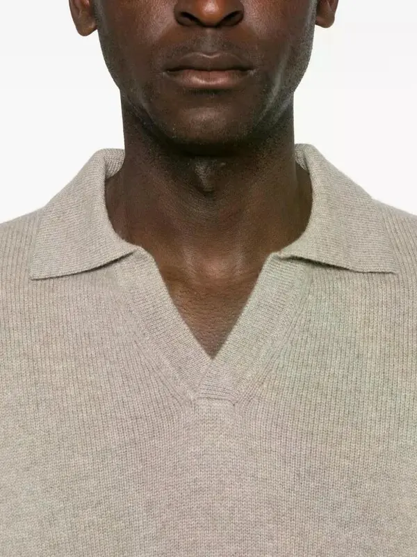 Soft Goat Polo-collar Sweater