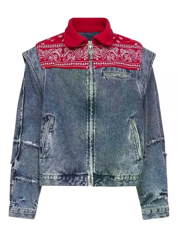 PDF Zip-up Denim Jacket - Blue