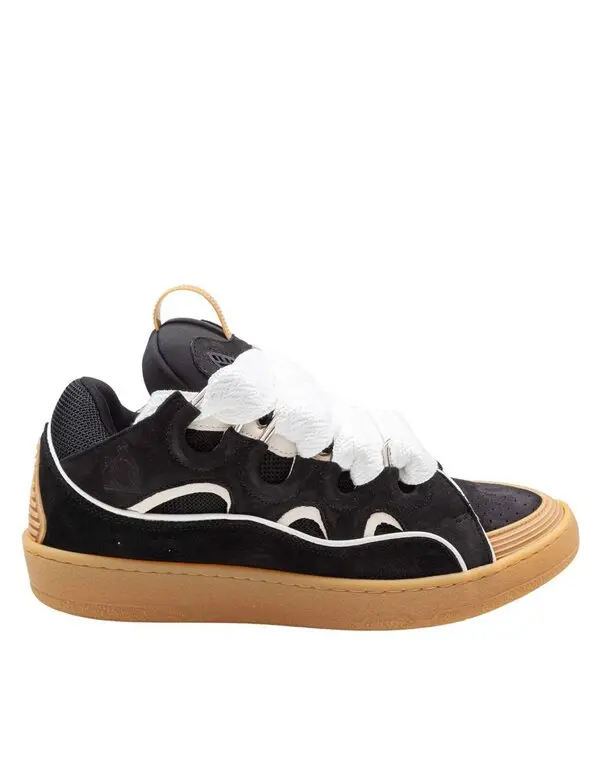 LANVIN Leather, Fabric, And Suede Sneakers - One-color