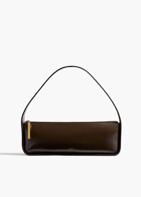Khaite Lori Baguette In Crackle Patent Leather