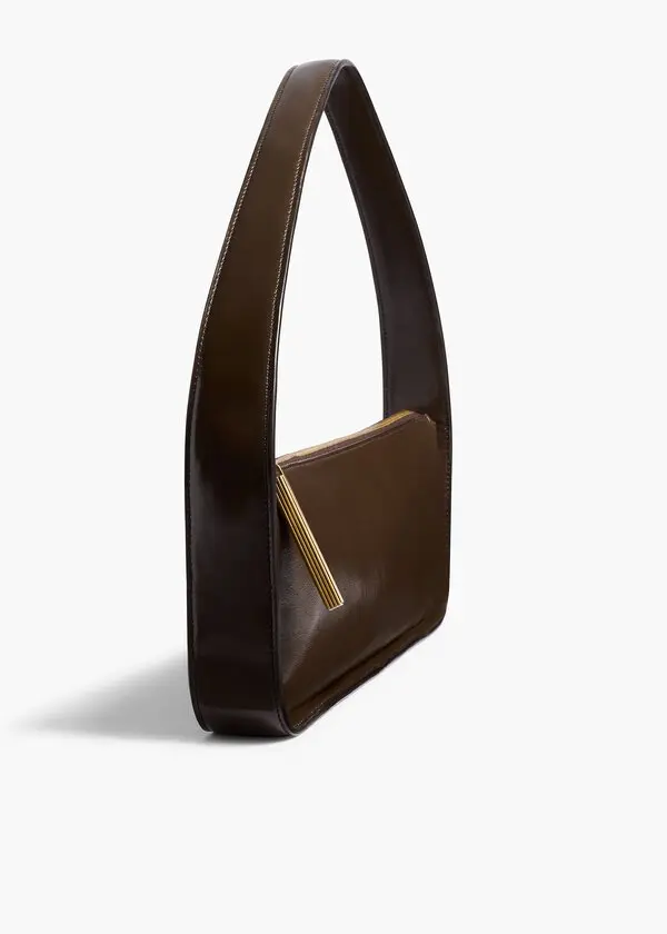 Khaite Lori Baguette In Crackle Patent Leather