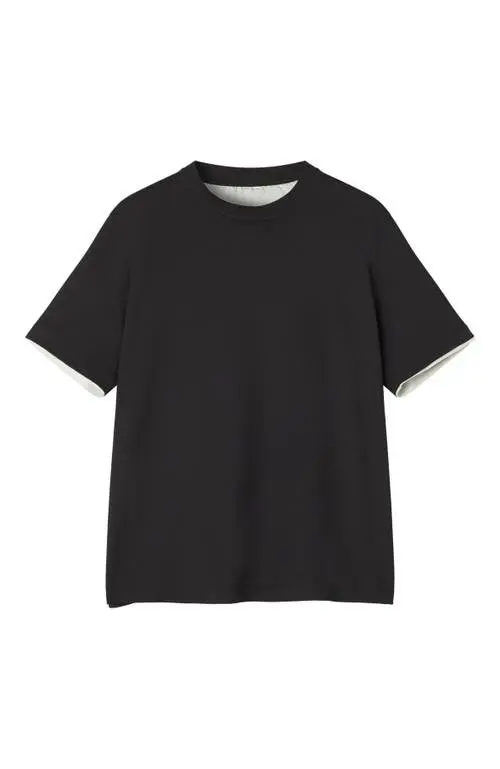 LANVIN Cotton T-shirt With Silk Detail