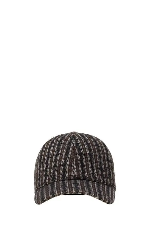 LANVIN Checkered Cap - Grey