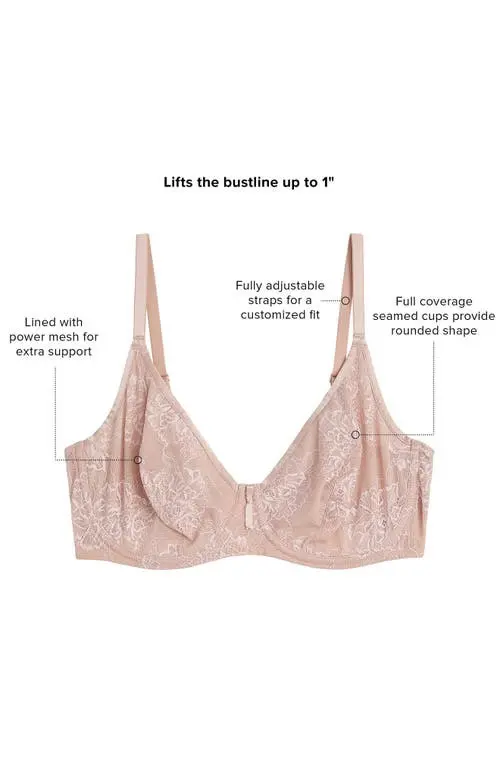 Wacoal Full Bloom Underwire Bra - Rose Dust