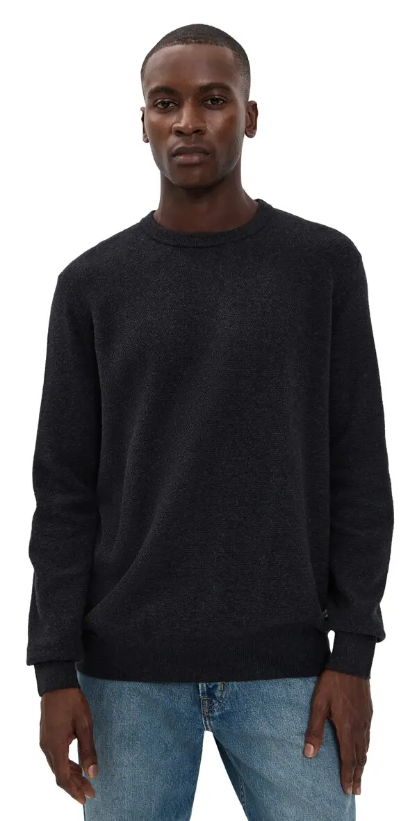 Faherty Brand Jackson Crew Sweater - Wolf Black Heather