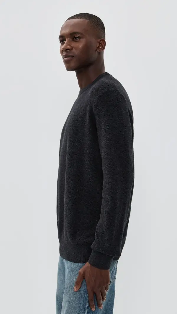 Faherty Brand Jackson Crew Sweater - Wolf Black Heather