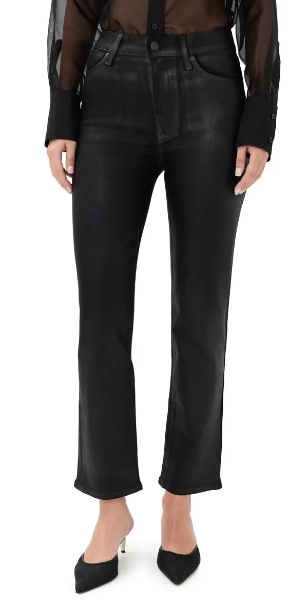FRAME Le Sleek Straight Coated Jeans